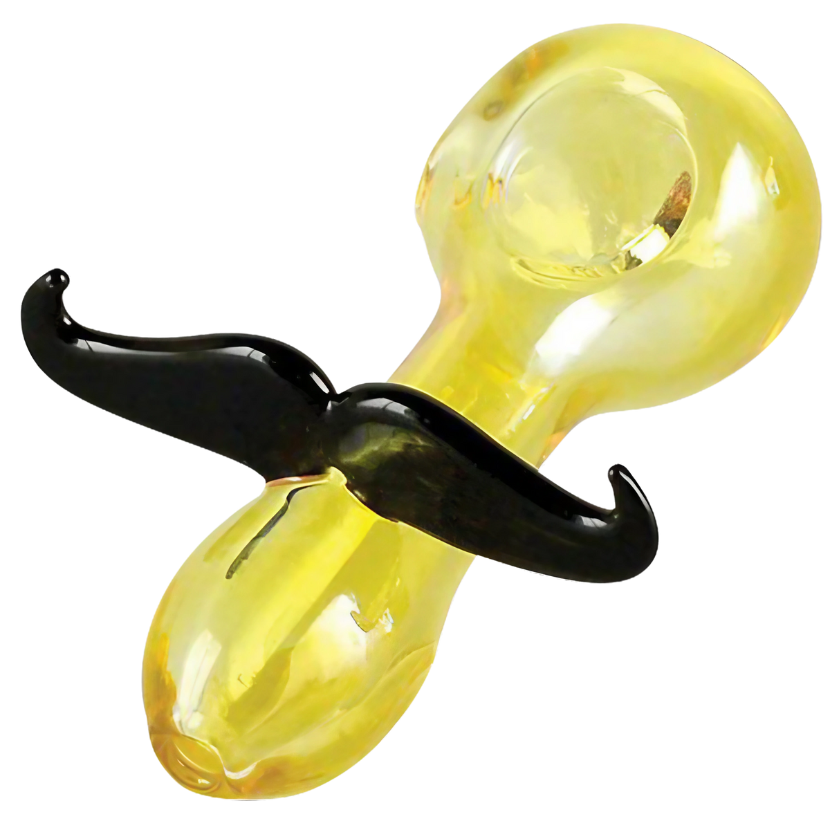 Mustache Glass Spoon Pipe – DankGeek