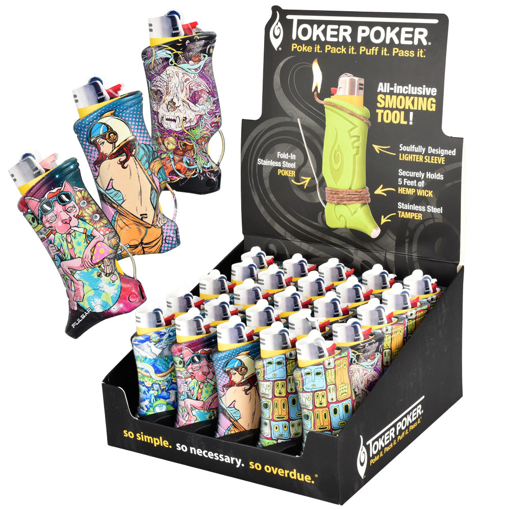 Pulsar Design Series Toker Poker Lighter Sleeve | Asst | 25pc Display ...
