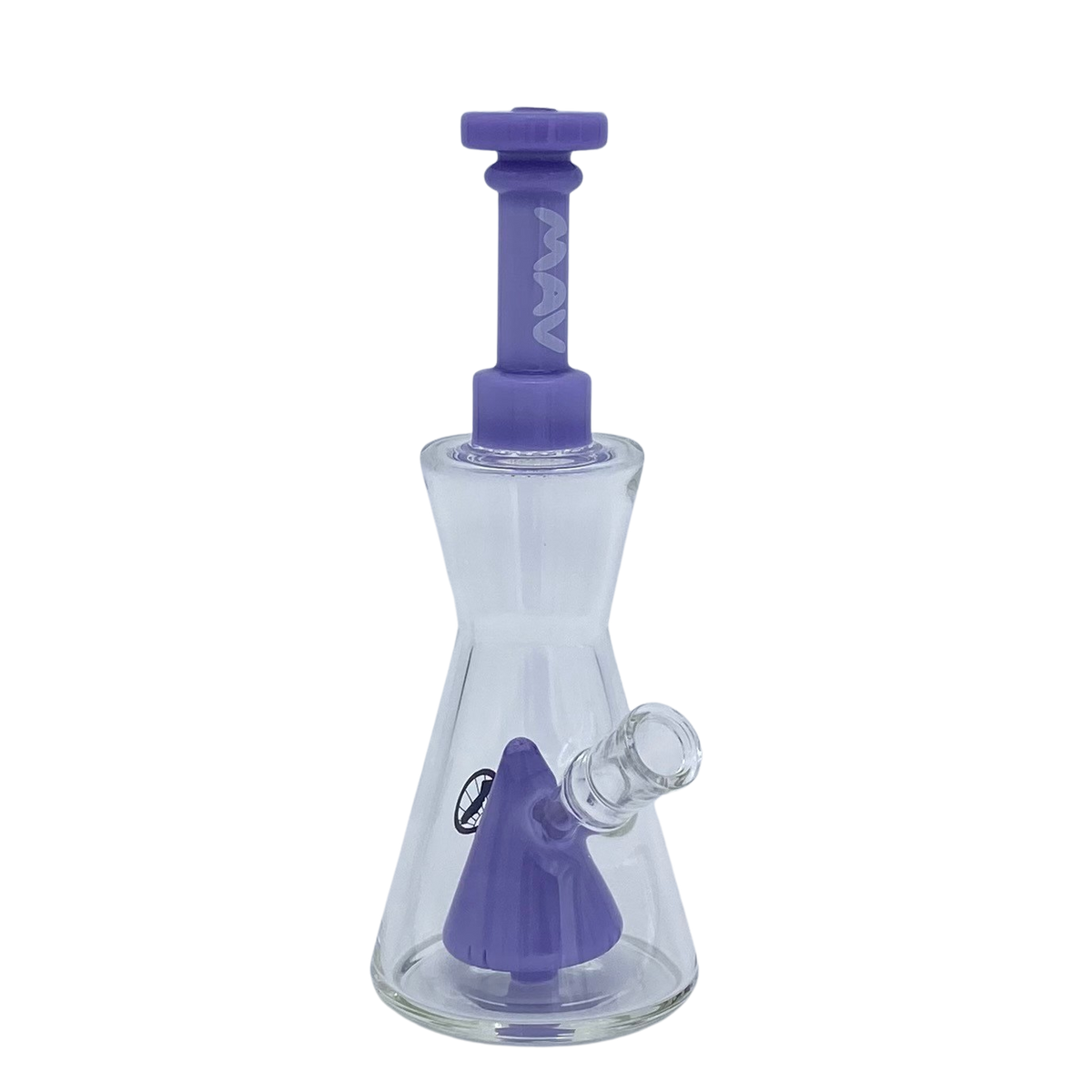 MAV Glass 10" Pyramid Hourglass Bong with Honeycomb Splash Guard & Col ...