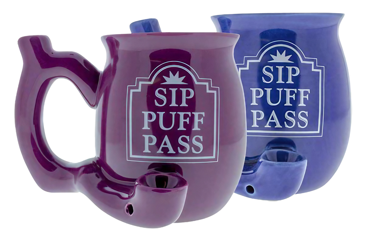 Roast & Toast Sip Puff Pass Ceramic Mug Pipe