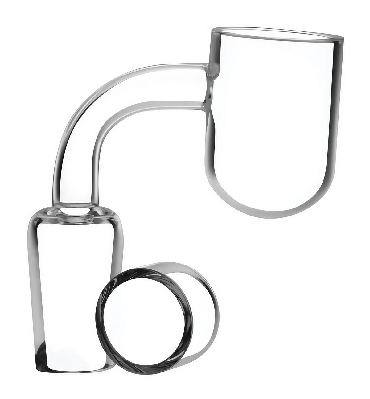 Rounded Bucket Banger with Quartz Insert | Dab Rig Parts & Accessories