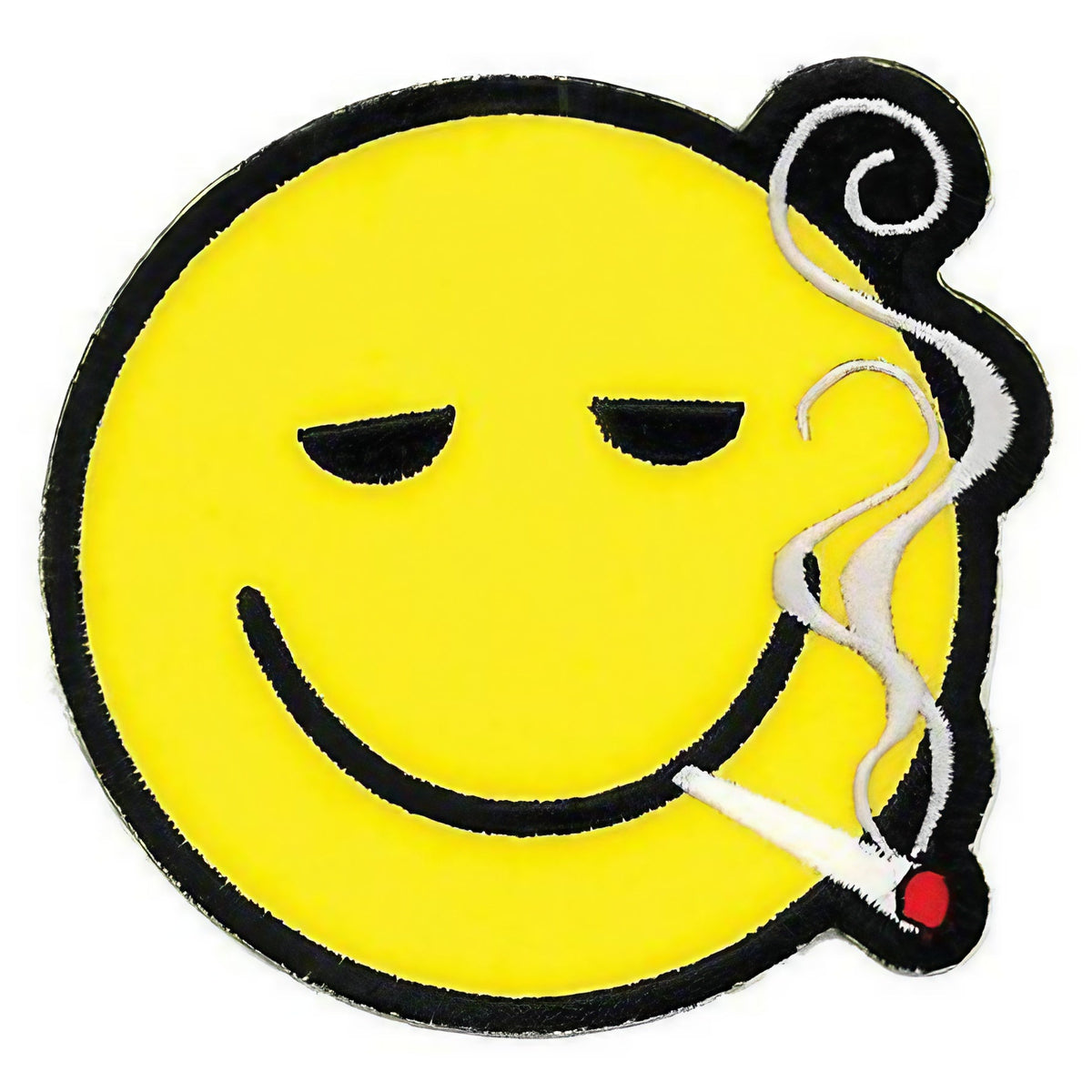 Smoking Smiley Face Patch – DankGeek