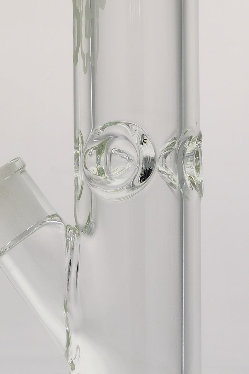 Thick Ass Glass 12" Elegant Straight Tube Bong 9MM Thick with Sandblas ...