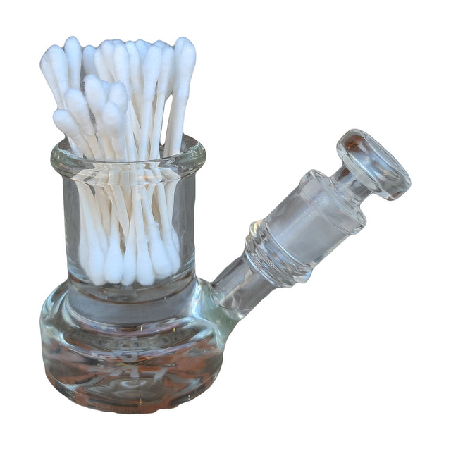Thick Ass Glass 3.5" Q-Tip ISO Cleaning Jar w/ Alcohol Reservoir & Joi