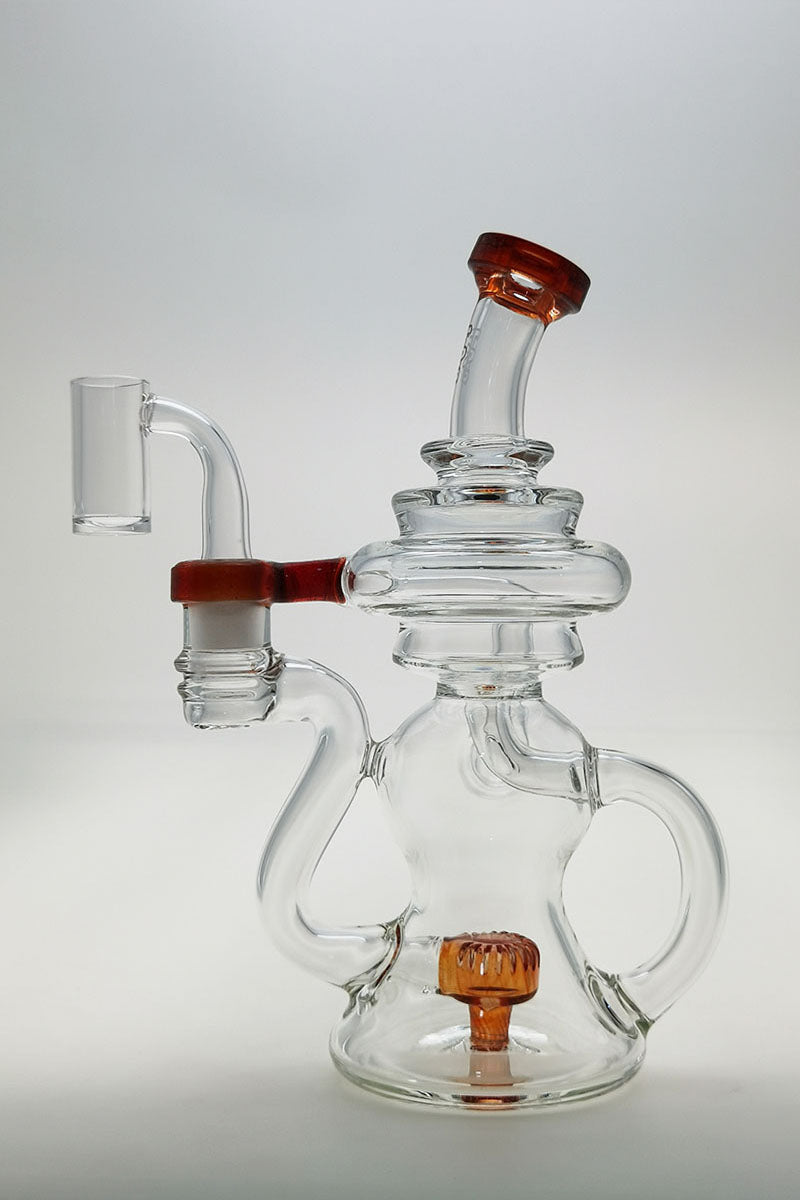 Thick Ass Glass 8" Bent Neck Dab Rig w/ Super Slit Puck Diffuser – DankGeek