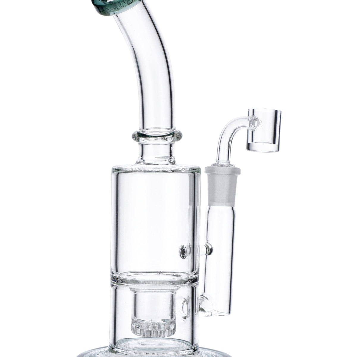 Teal Dual-Purpose Bubbler Rig - 8" | Dab Rigs & Oil Rigs