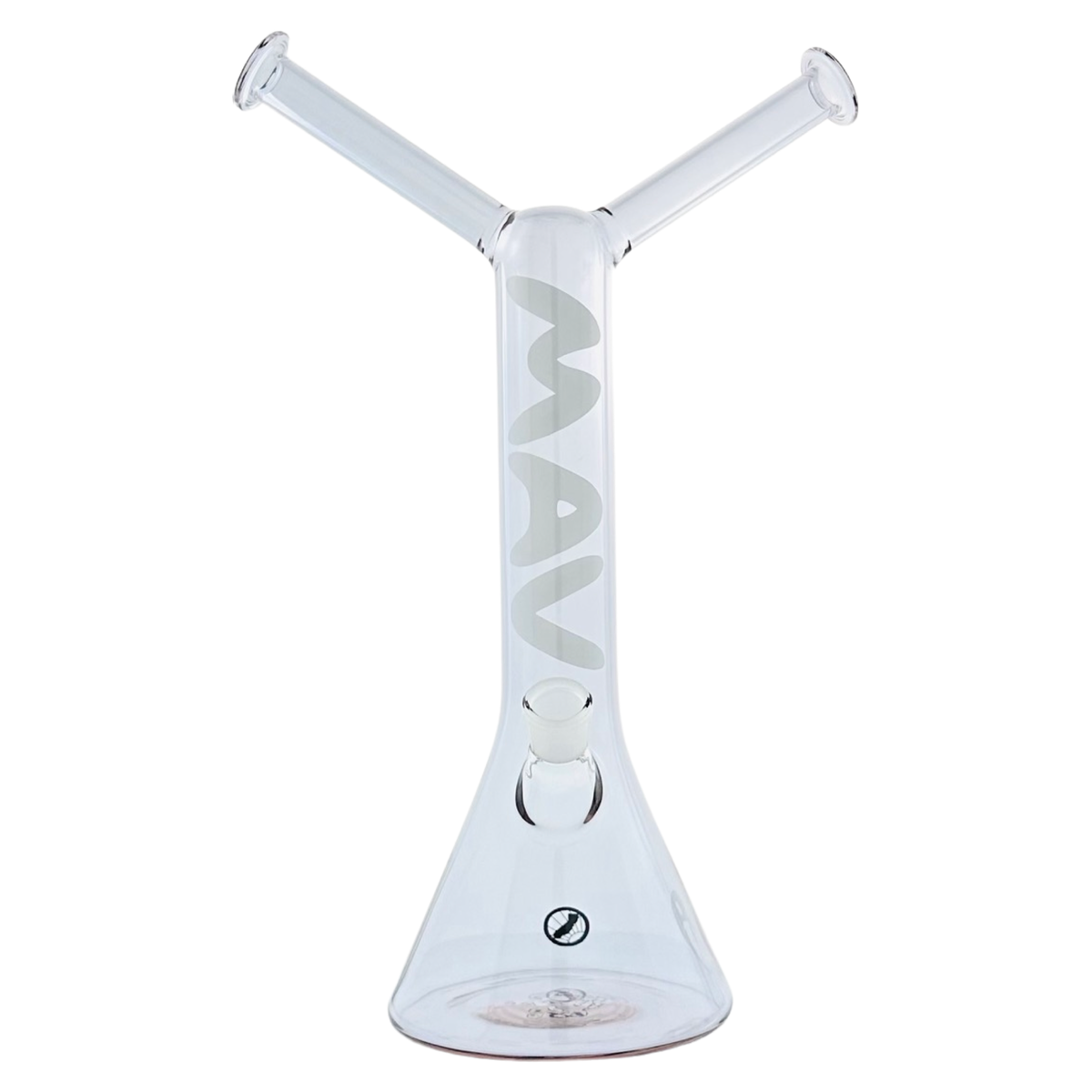 MAV Glass Dual-Use 15" Bestie Bong for Two - Slim 44mm Design with 5"