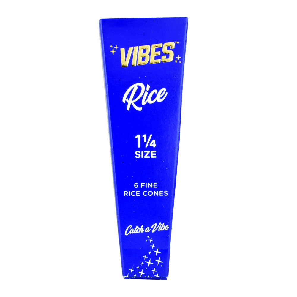 Vibes Unbleached Rice Paper Pre-Rolled Cones - Arabic Gum Lined
