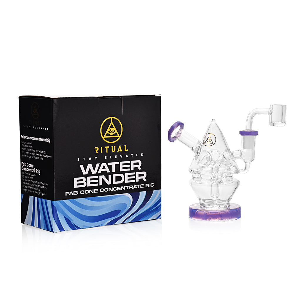 Ritual Smoke - Water Bender Fab Cone Dab Rig - Slime Purple
