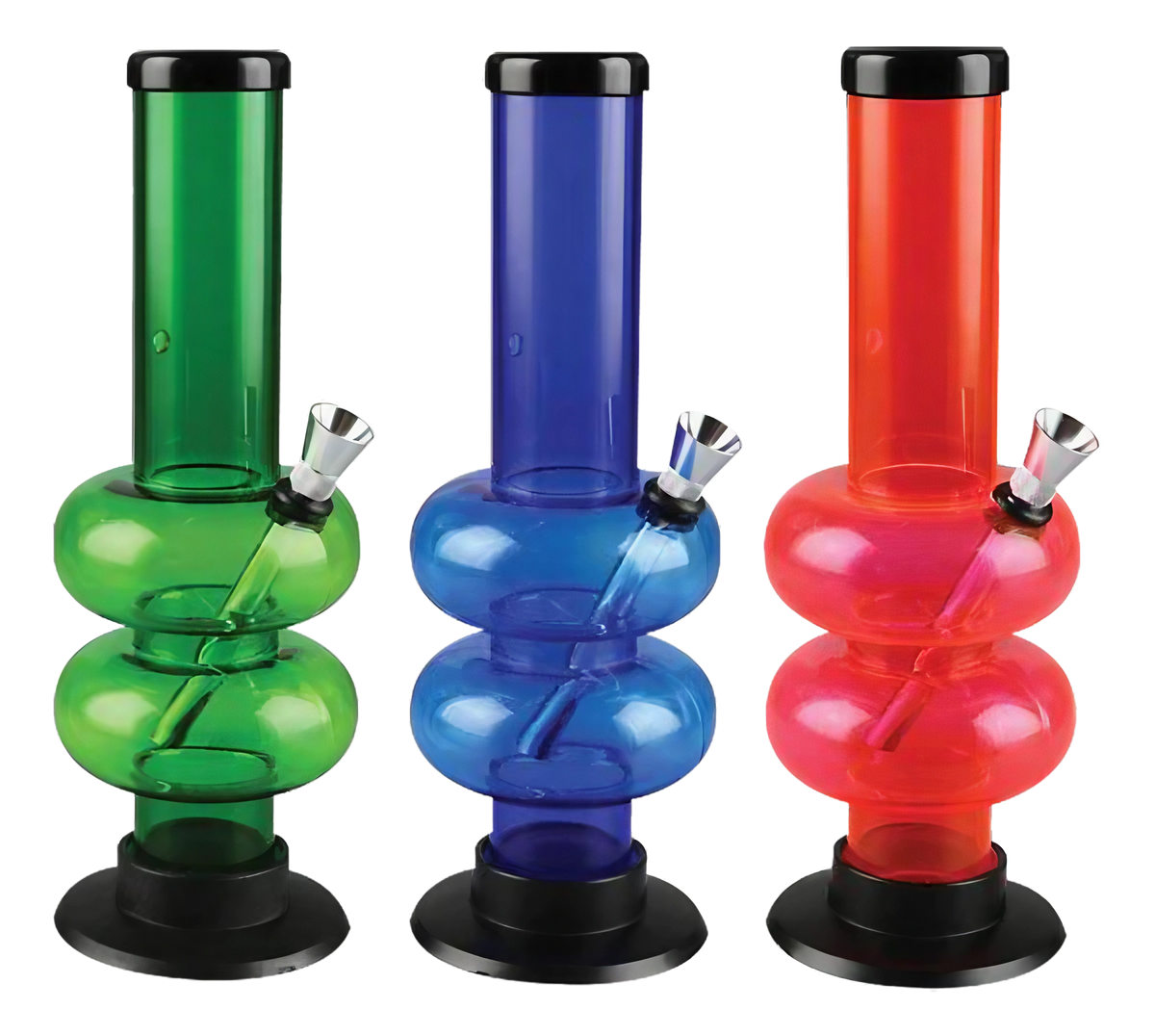 Acrylic Double Bubble Water Pipe | Bongs & Water Pipes