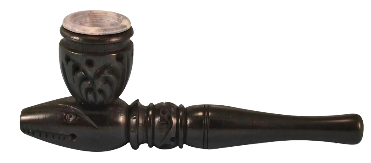 Gothic Stone Bowl Carved Wood Smoking Pipe | 4" – DankGeek