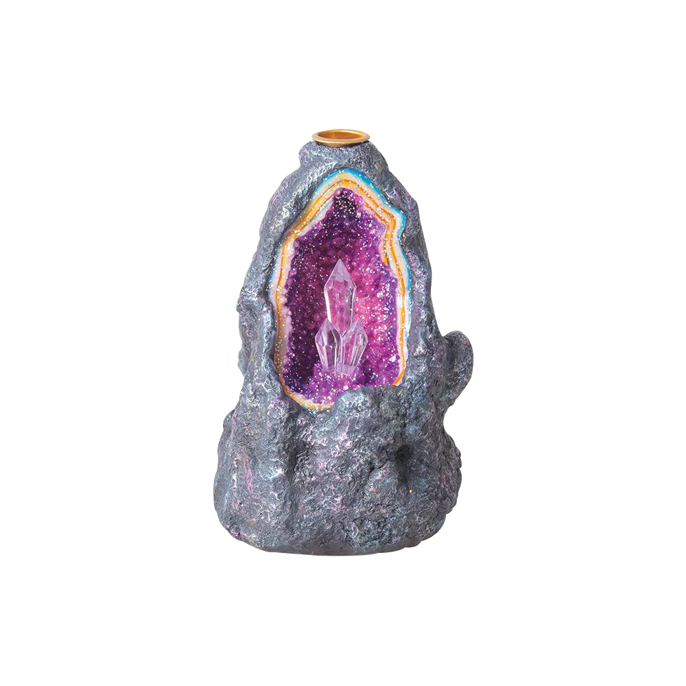 Crystal Cave Backflow Incense Burner with LED Light – DankGeek