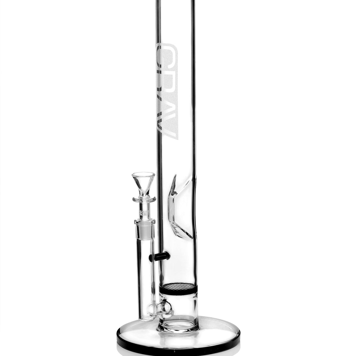 GRAV Black Accent Straight Base Disc Water Pipe – DankGeek