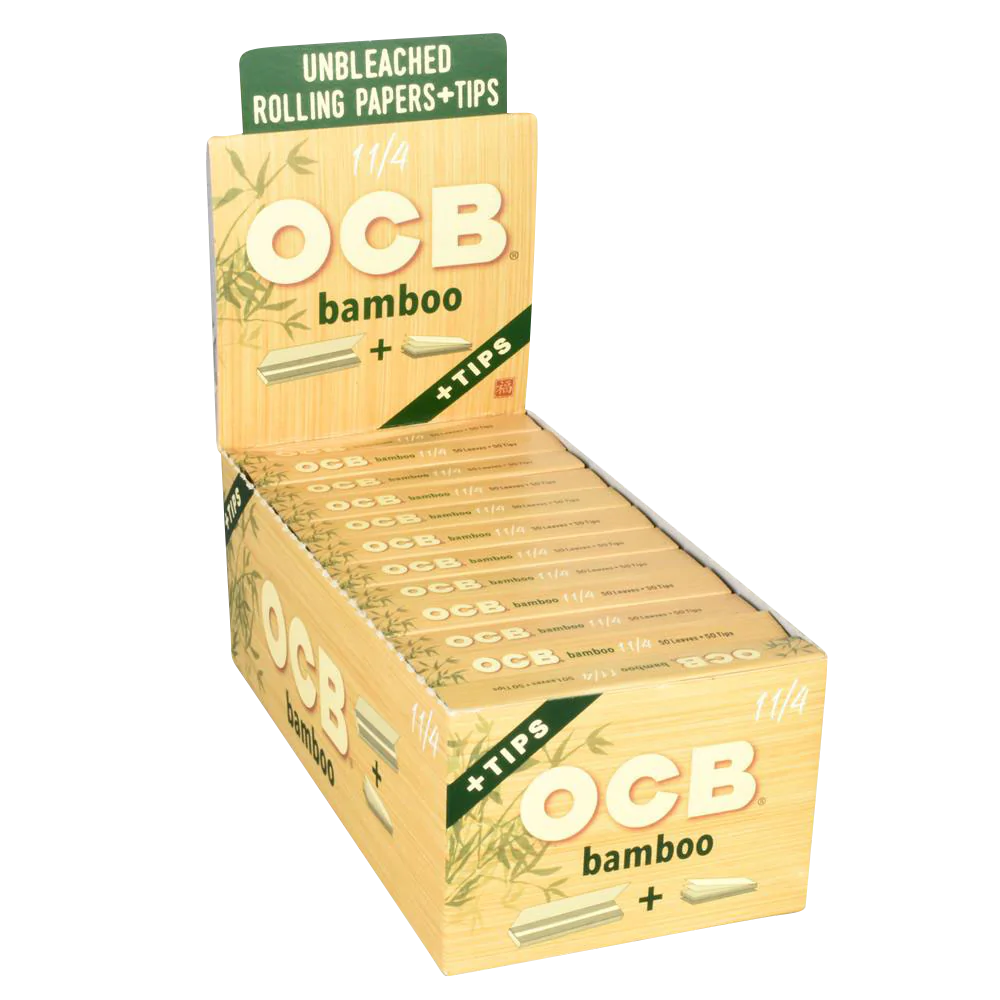 OCB Bamboo Rolling Papers with Tips - 24 Pack – DankGeek