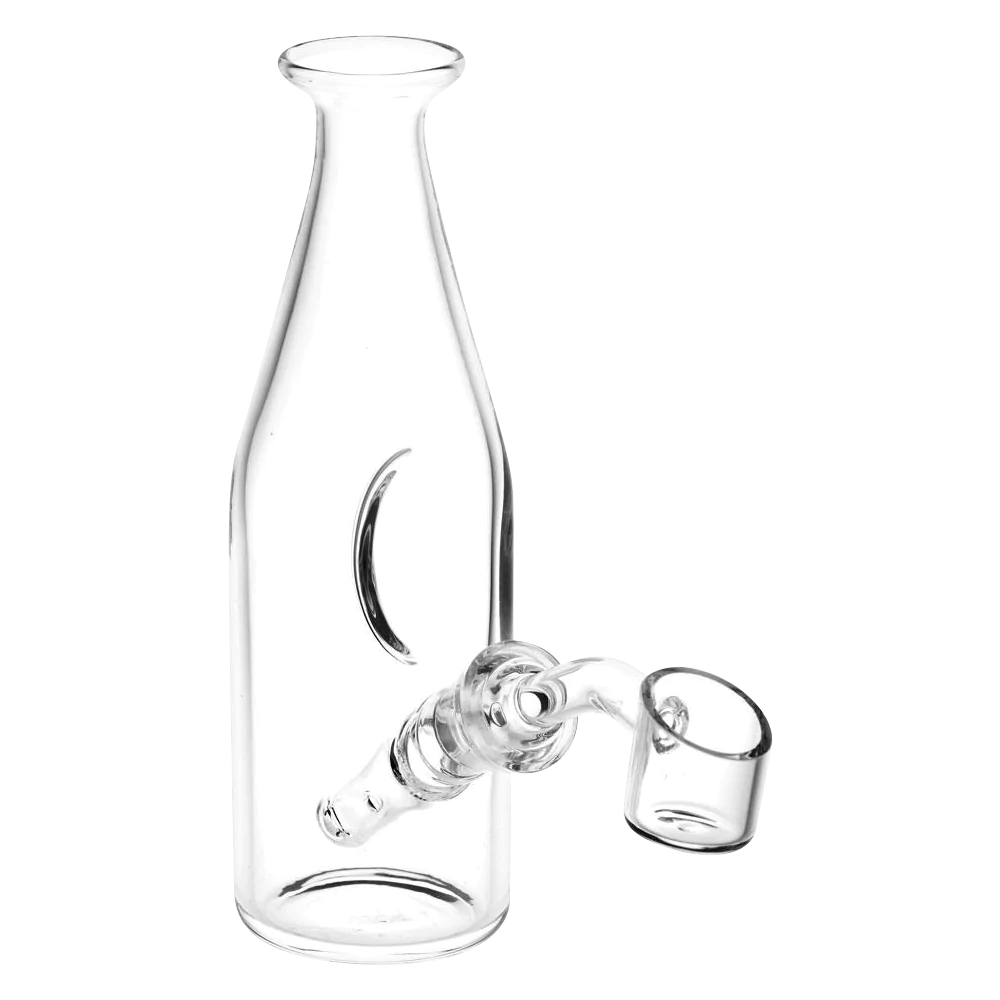 Pulsar Bottle Style Glass Rig with Angle Cut Banger – DankGeek