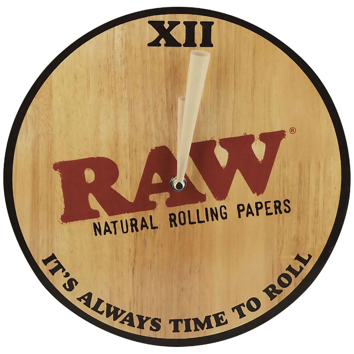 RAW Authentic Wooden Wall Clock 11.5" - Spliff Hands Design – DankGeek