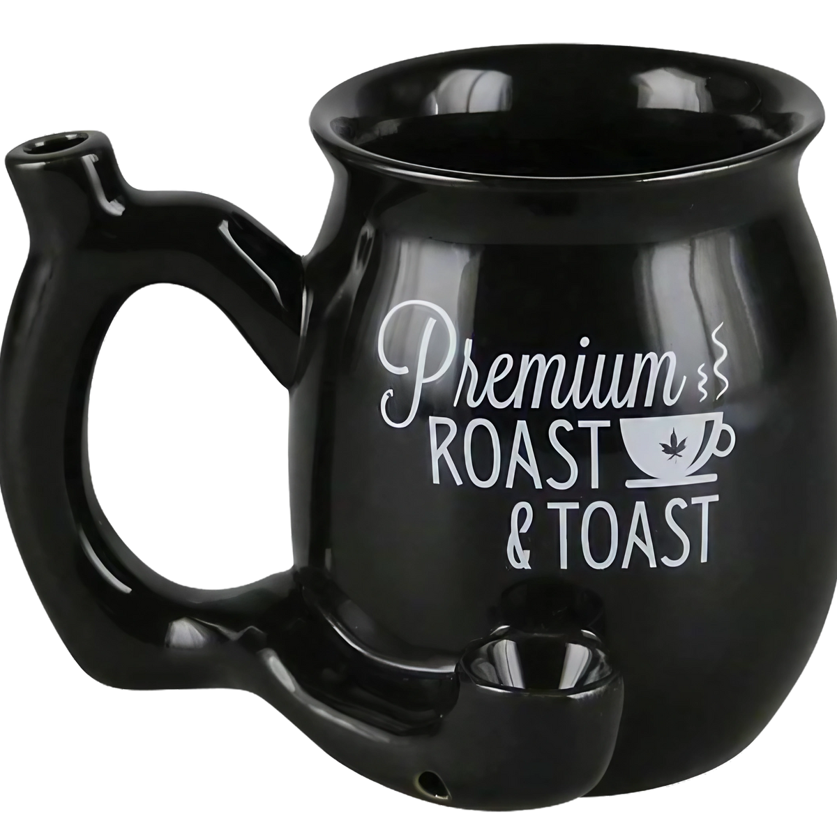 Roast & Toast Ceramic Mug Pipe 11oz - Dual-Use Coffee Cup & Herb Hand ...