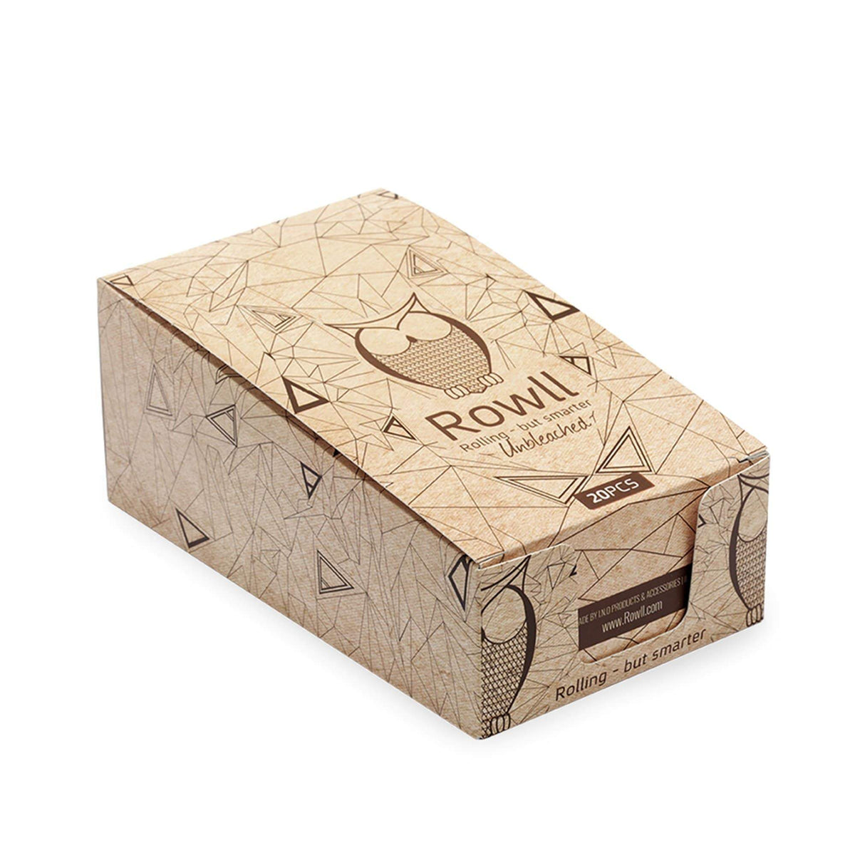 Rowll Rolling Kit: Papers, Grinder, Unbleached - 480 Packs