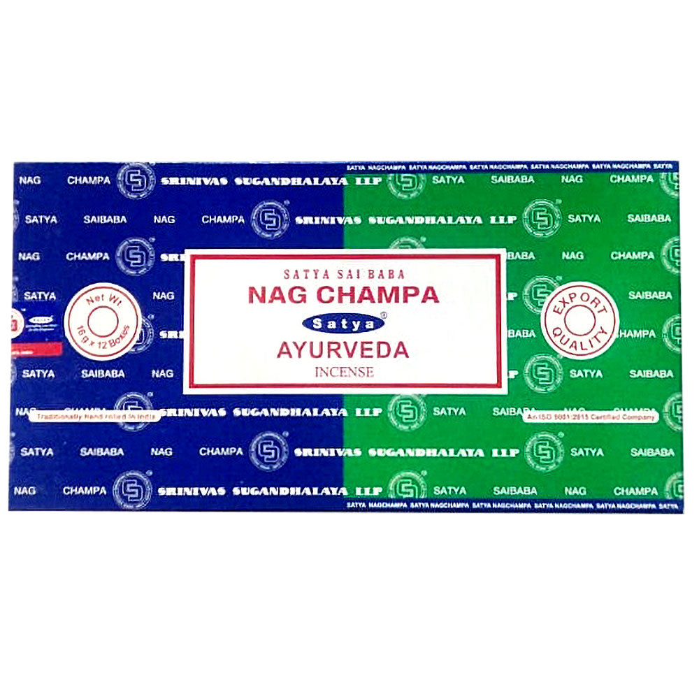 Satya Incense Nag Champa Combo Pack - 12 Pack