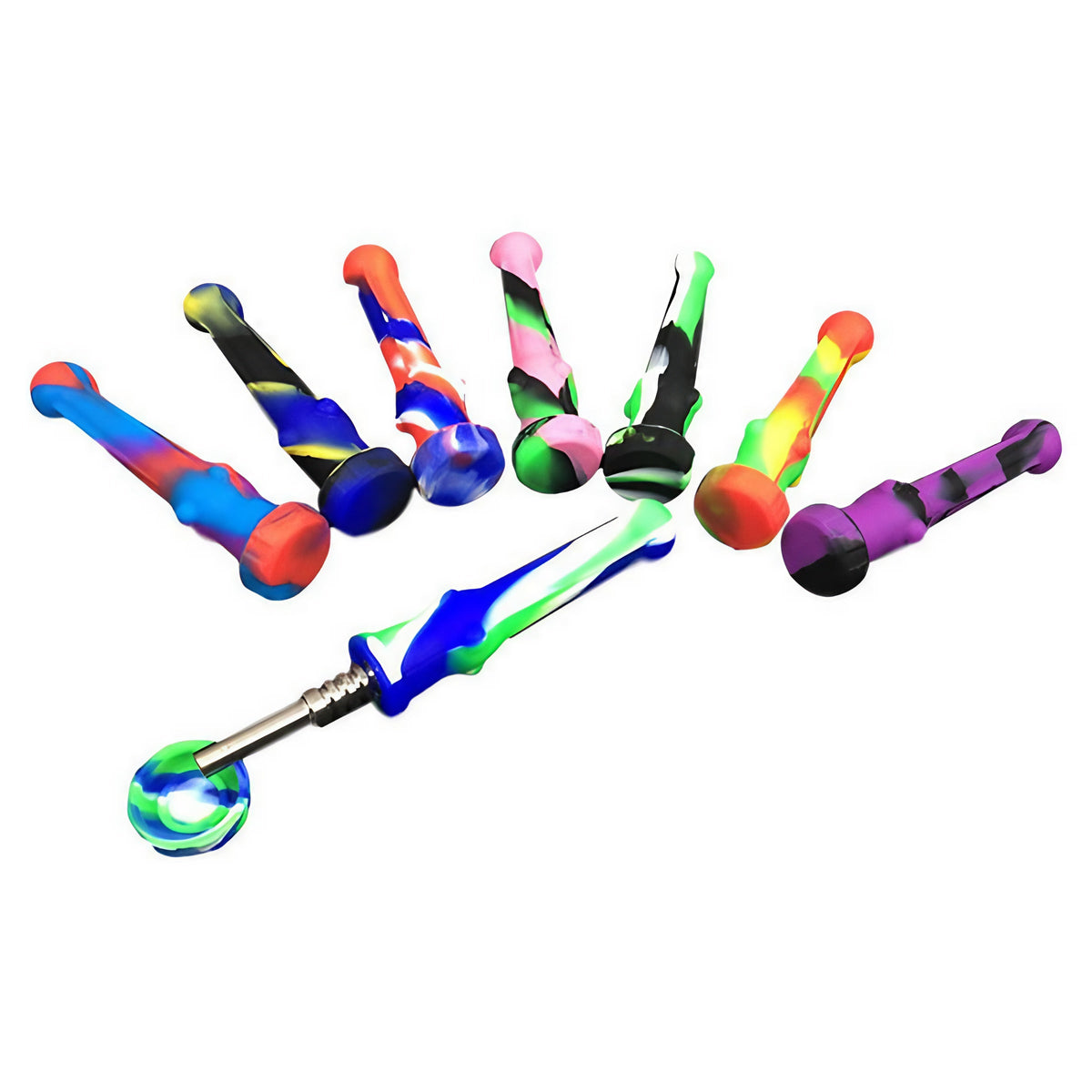 Silicone Grenade Dab Straw w/ Titanium Straw – DankGeek
