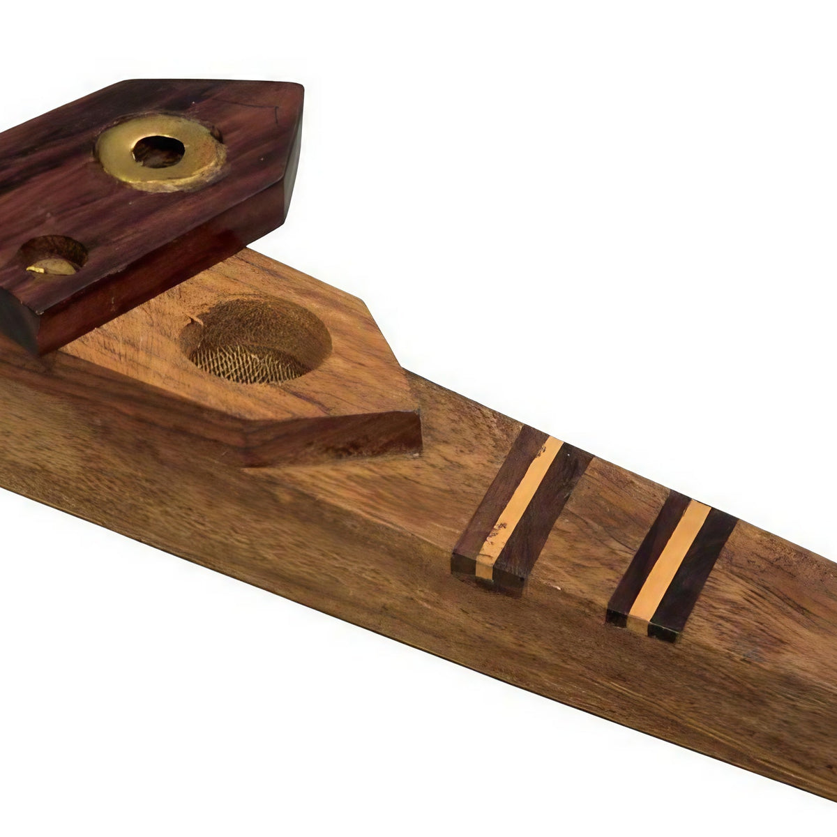 Tri-Tone Wood Pipe with Swivel Cover & Screen – DankGeek